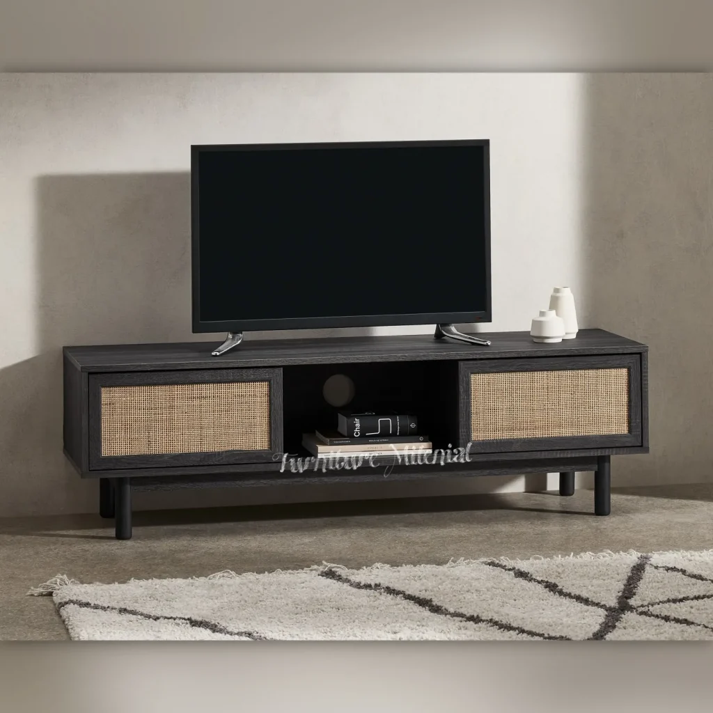 Meja Tv Rotan Kayu Jati - Furniture Minimalis Jepara